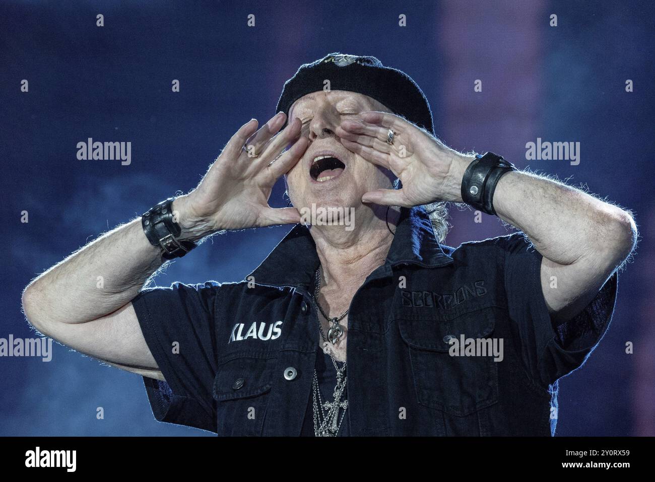 Singer Klaus Meine from the band Scorpions at the Wacken Open Air in ...