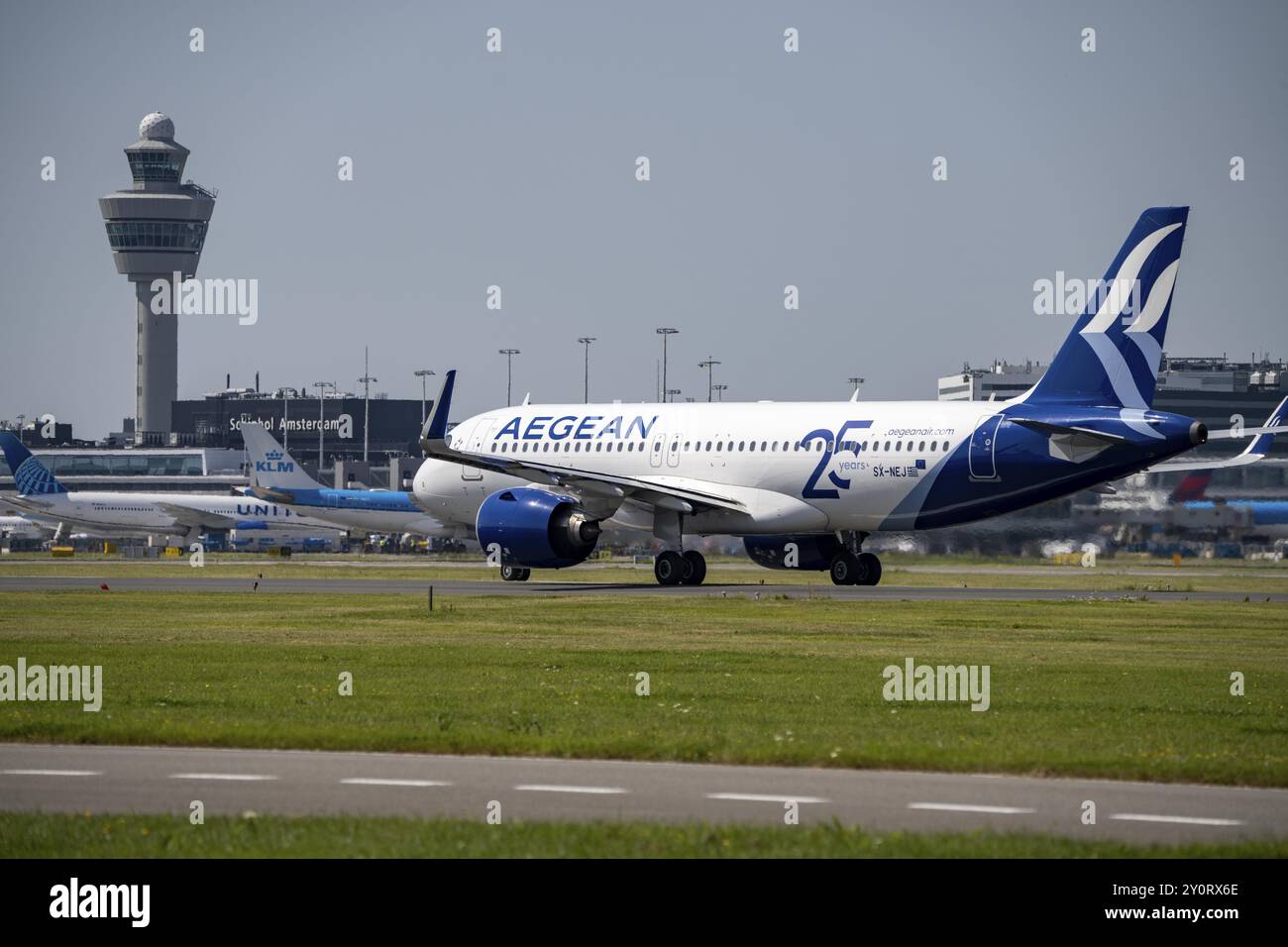 Aegean Airbus A320-271N, aircraft at Amsterdam Schiphol Airport ...