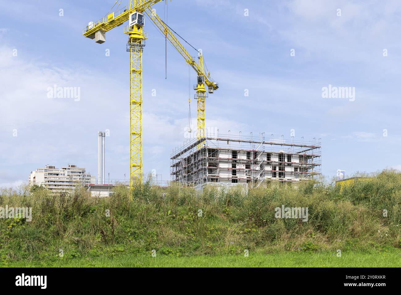 Housing construction, new construction of 50 flats, new development ...
