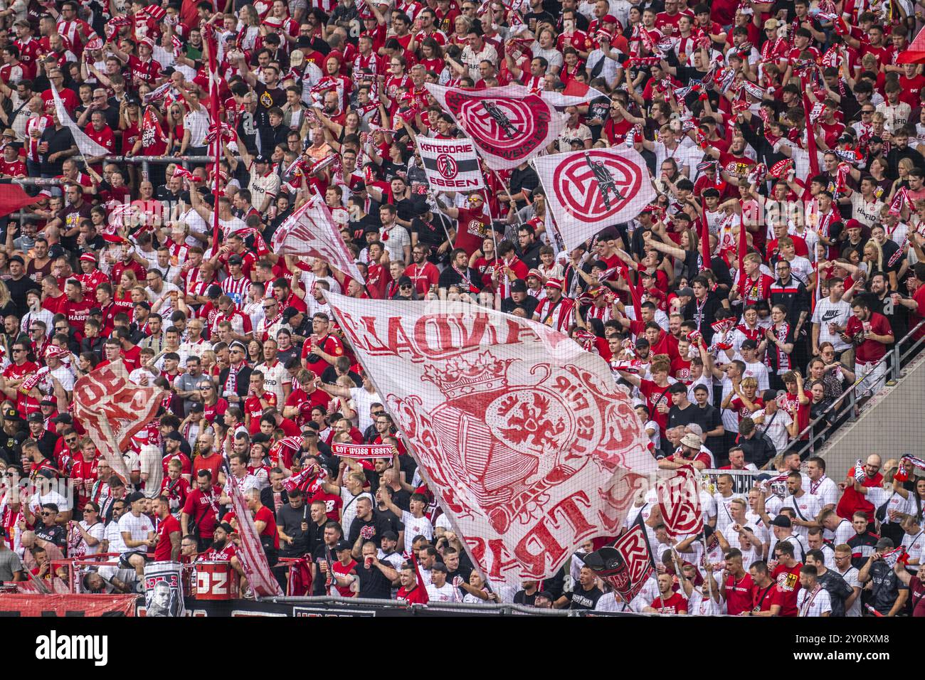 The football stadium of Rot-Weiss Essen, 3rd league, stadium at the ...