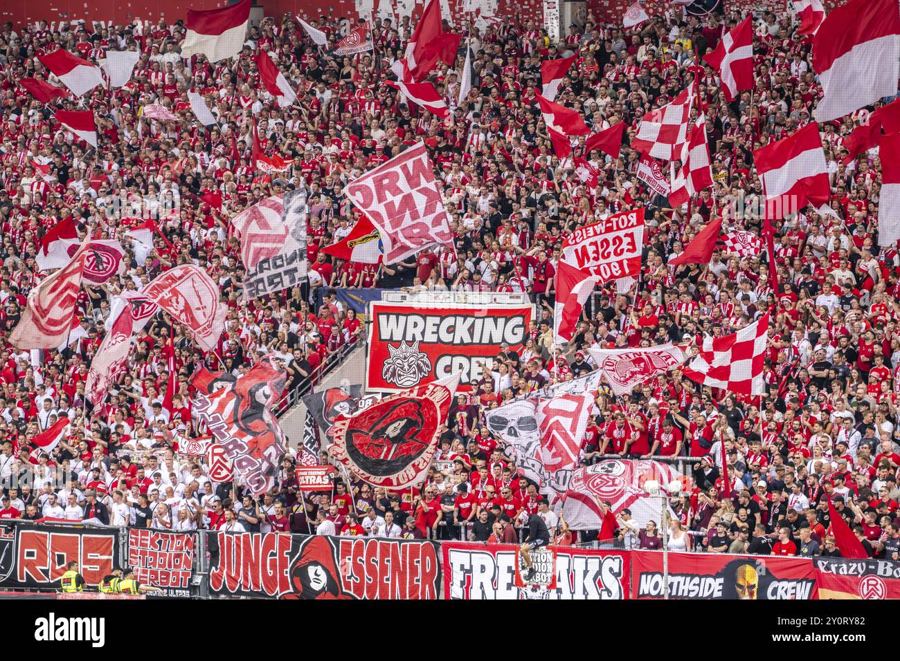 The football stadium of Rot-Weiss Essen, 3rd league, stadium at the ...