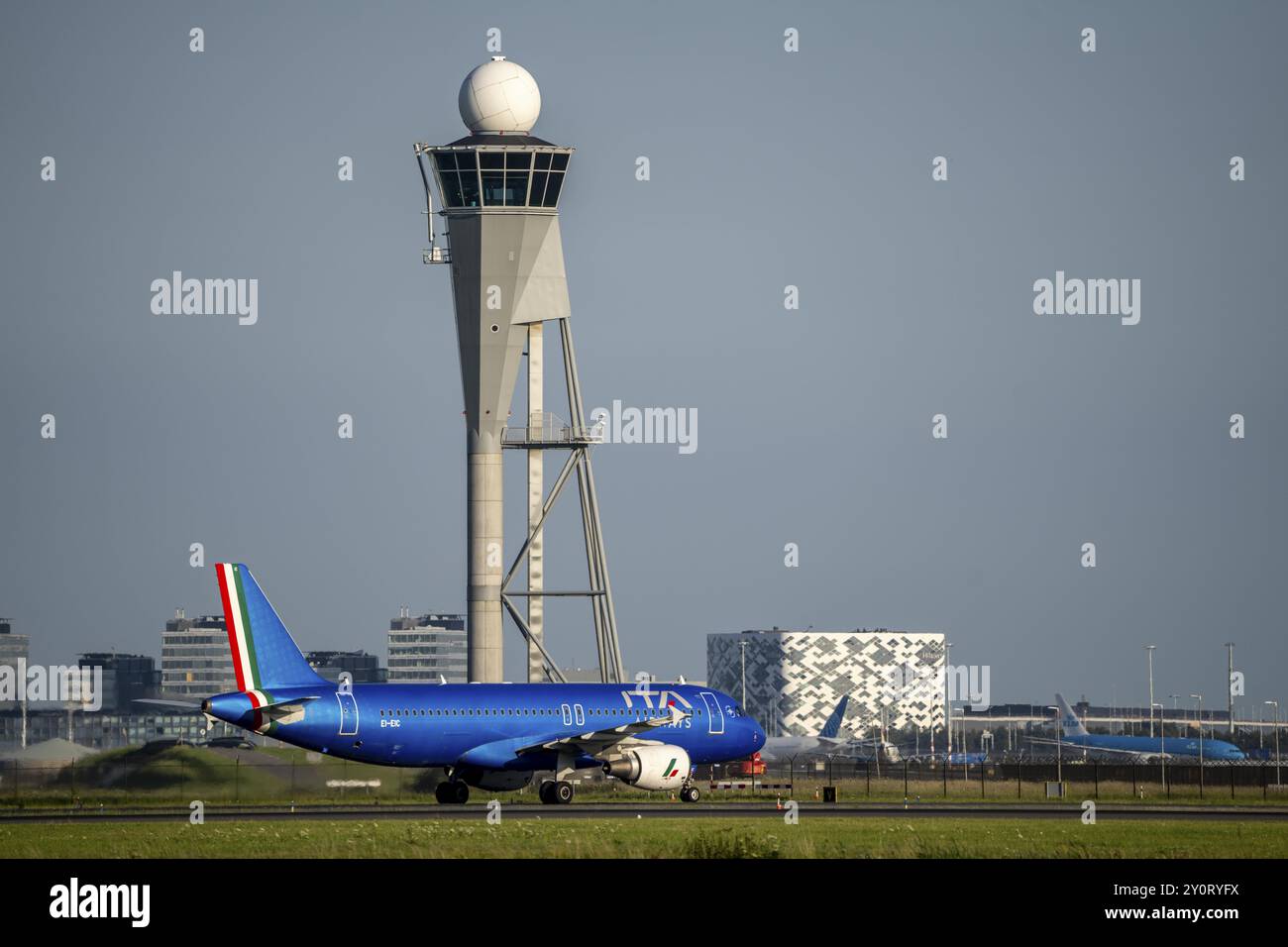 ITA aircraft after landing at Amsterdam Schiphol Airport, Polderbaan ...
