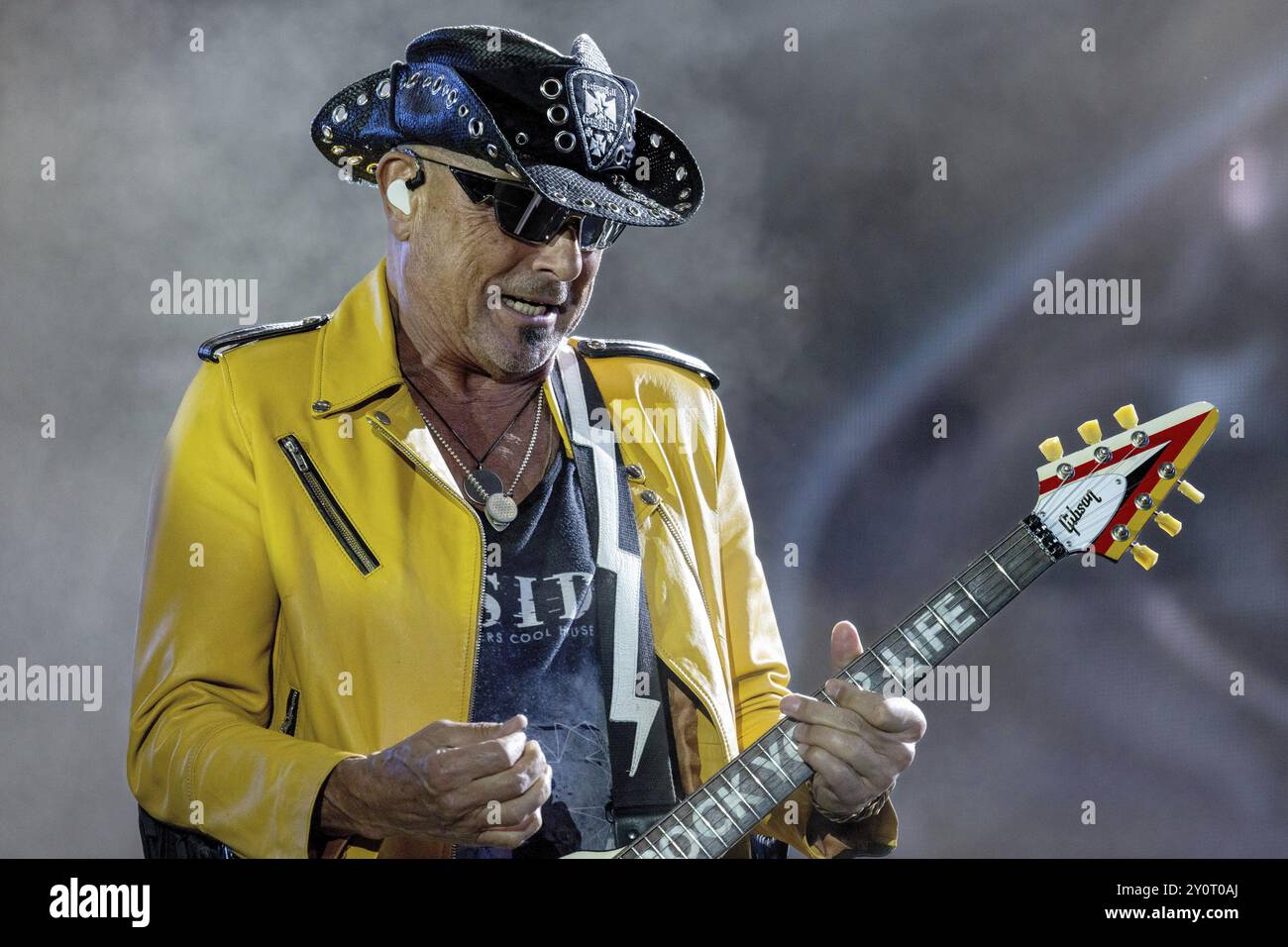 Guitarist Rudolf Schenker from the band Scorpions at the Wacken Open ...