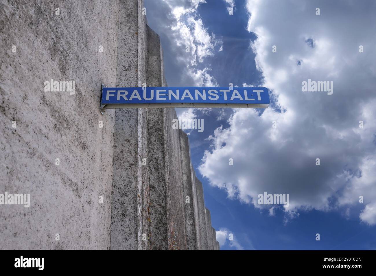 Women's prison entrance sign, Mannertsr.36, Nuremberg, Middle Franconia ...