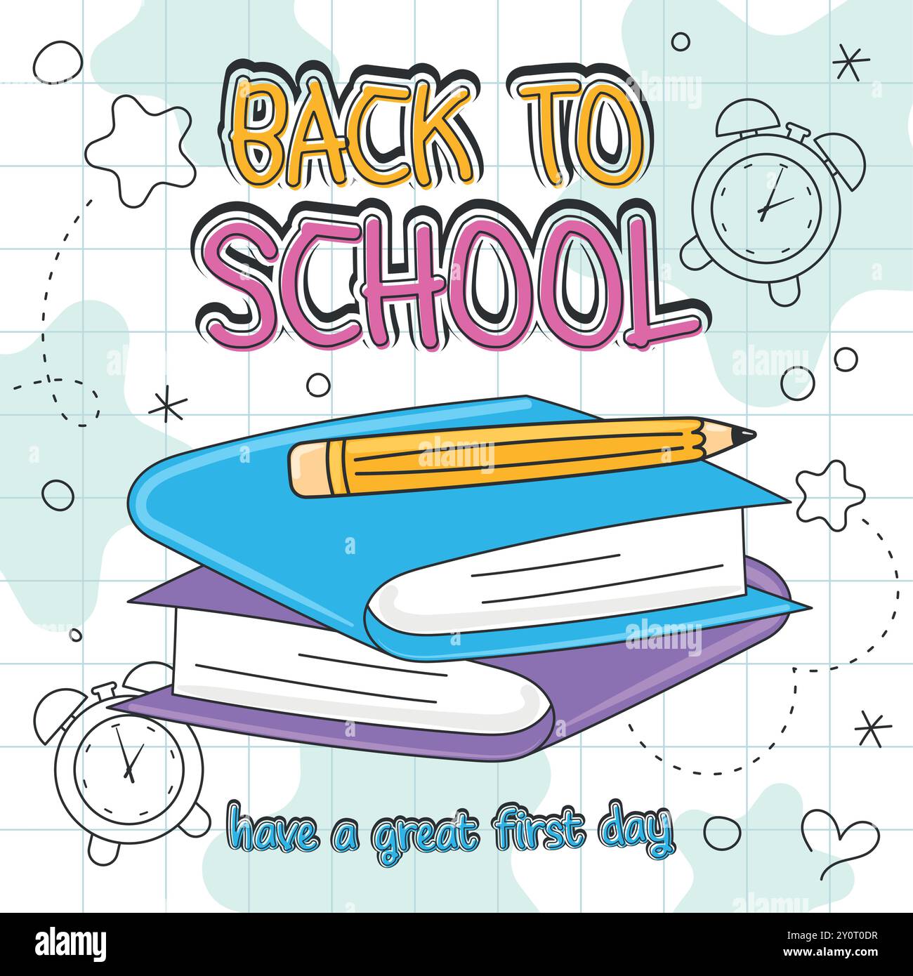 Stack school subject books Stock Vector Images - Alamy