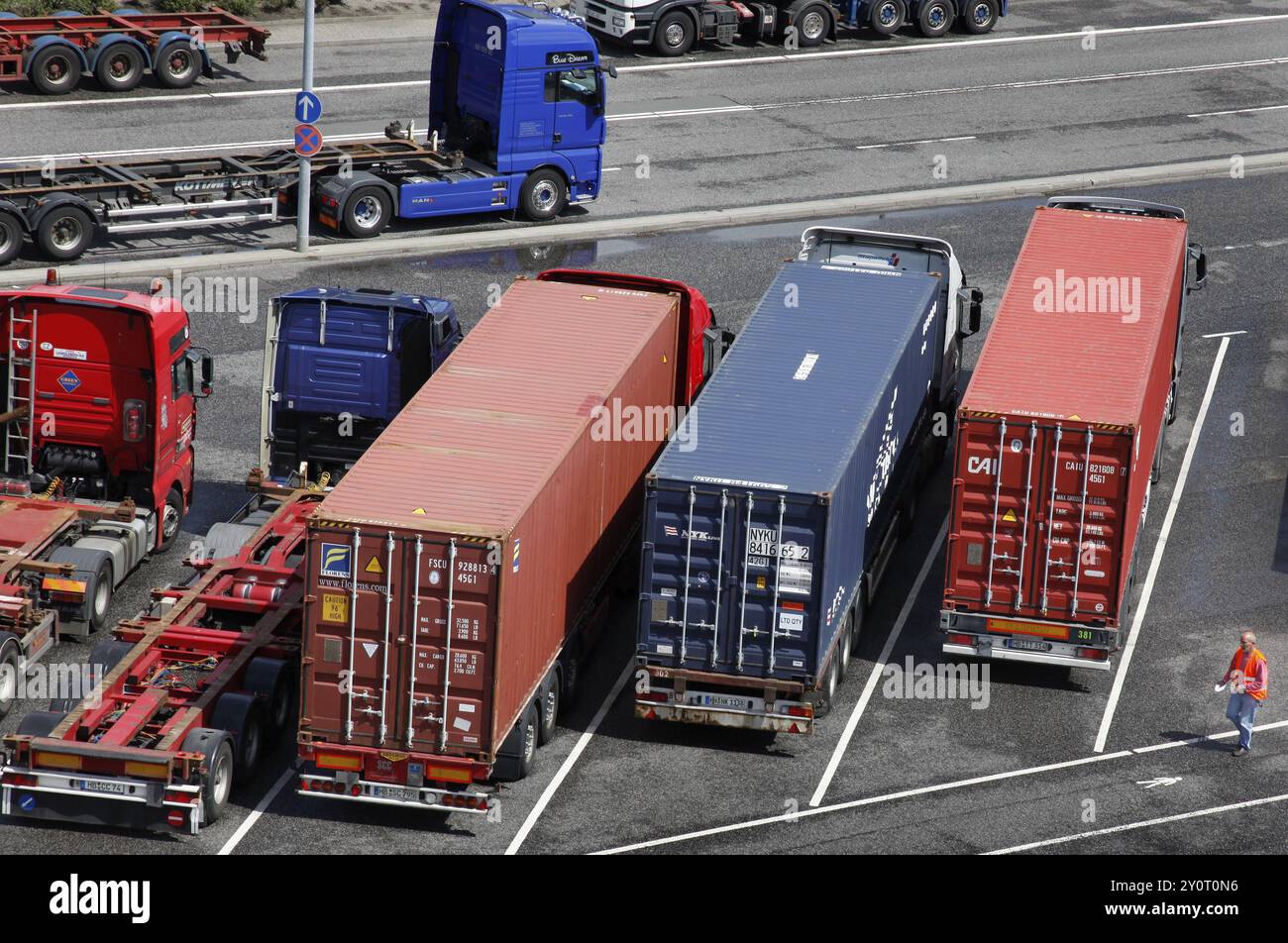 Hamburg, 19.06.2009, Container Terminal Altenwerder, Hamburger Hafen ...