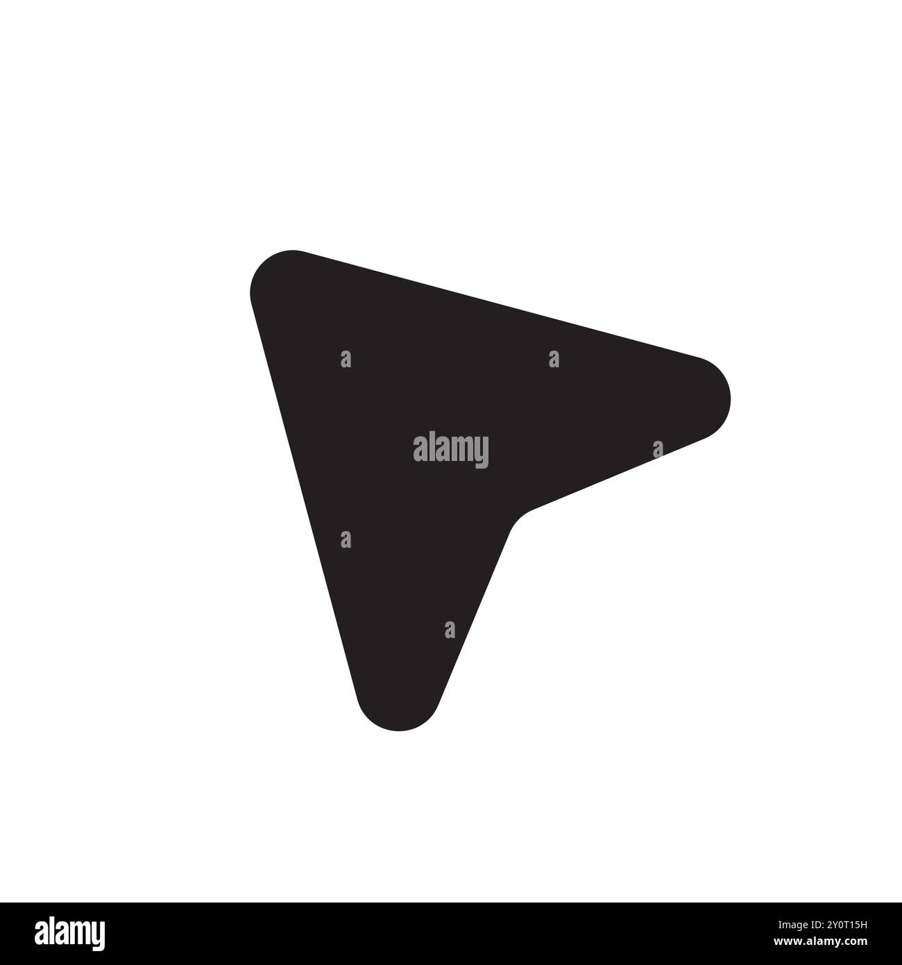 Minimalist pointer icon. Simple black arrow. Navigation symbol. Vector ...