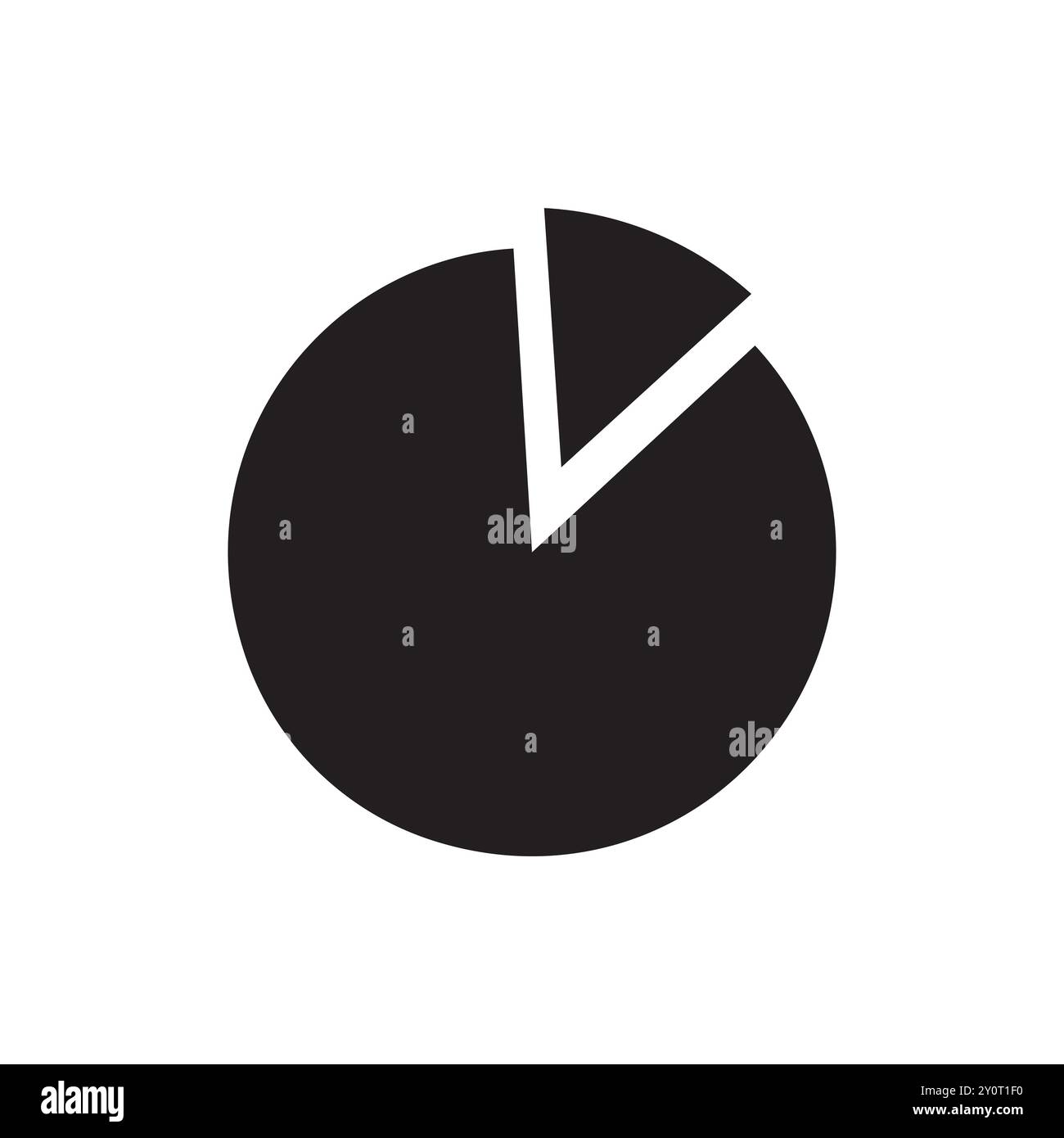 Pie chart icon. Data analysis symbol. Circular graph design. Simple black and white Stock Vector ...