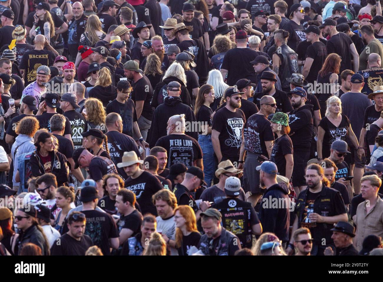 Crowd at the Wacken Open Air in Wacken. The traditional metal festival ...