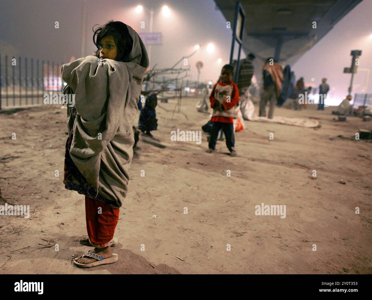 New Delhi, India, 21.01.2010, Homeless children, India, Asia Stock ...