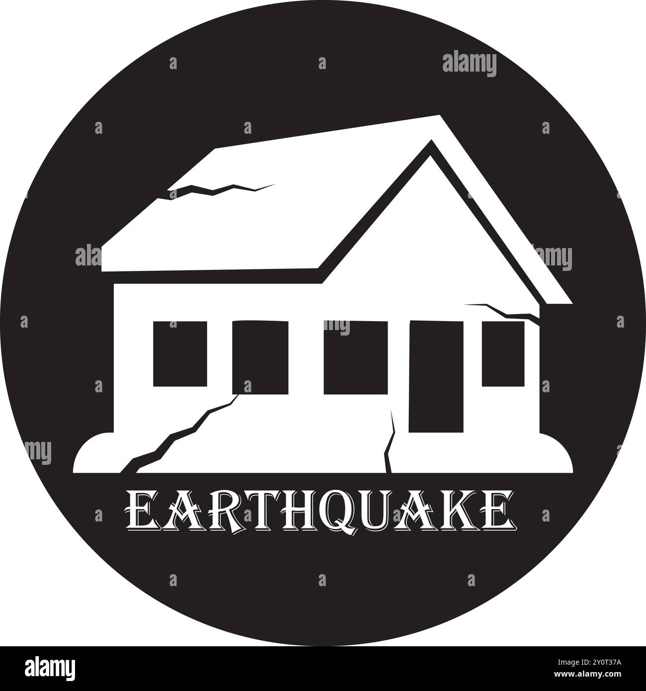 vector illustration of Earthquake logo icon design template Stock ...