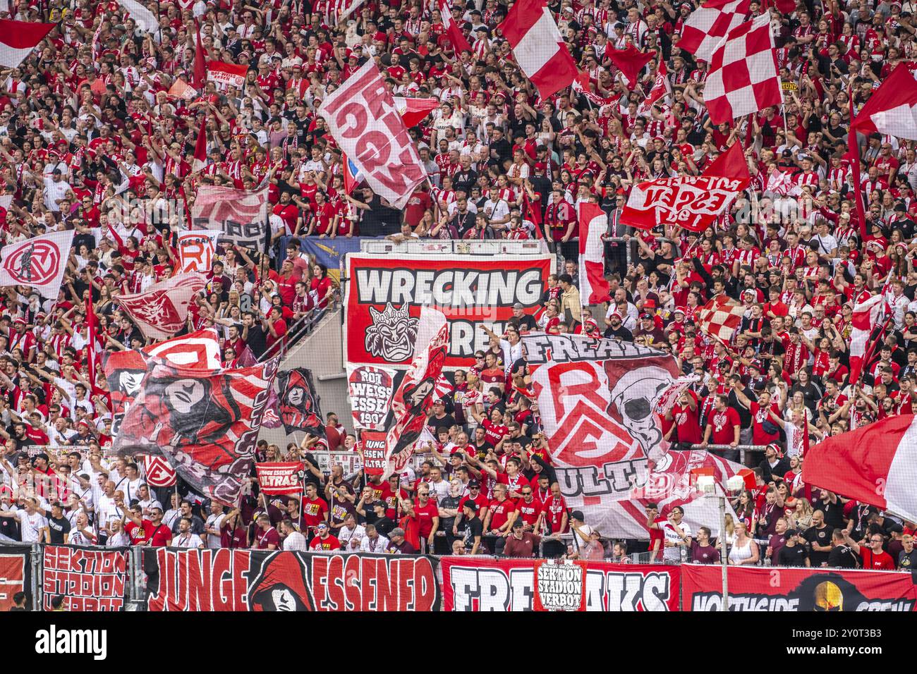 The football stadium of Rot-Weiss Essen, 3rd league, stadium at the ...