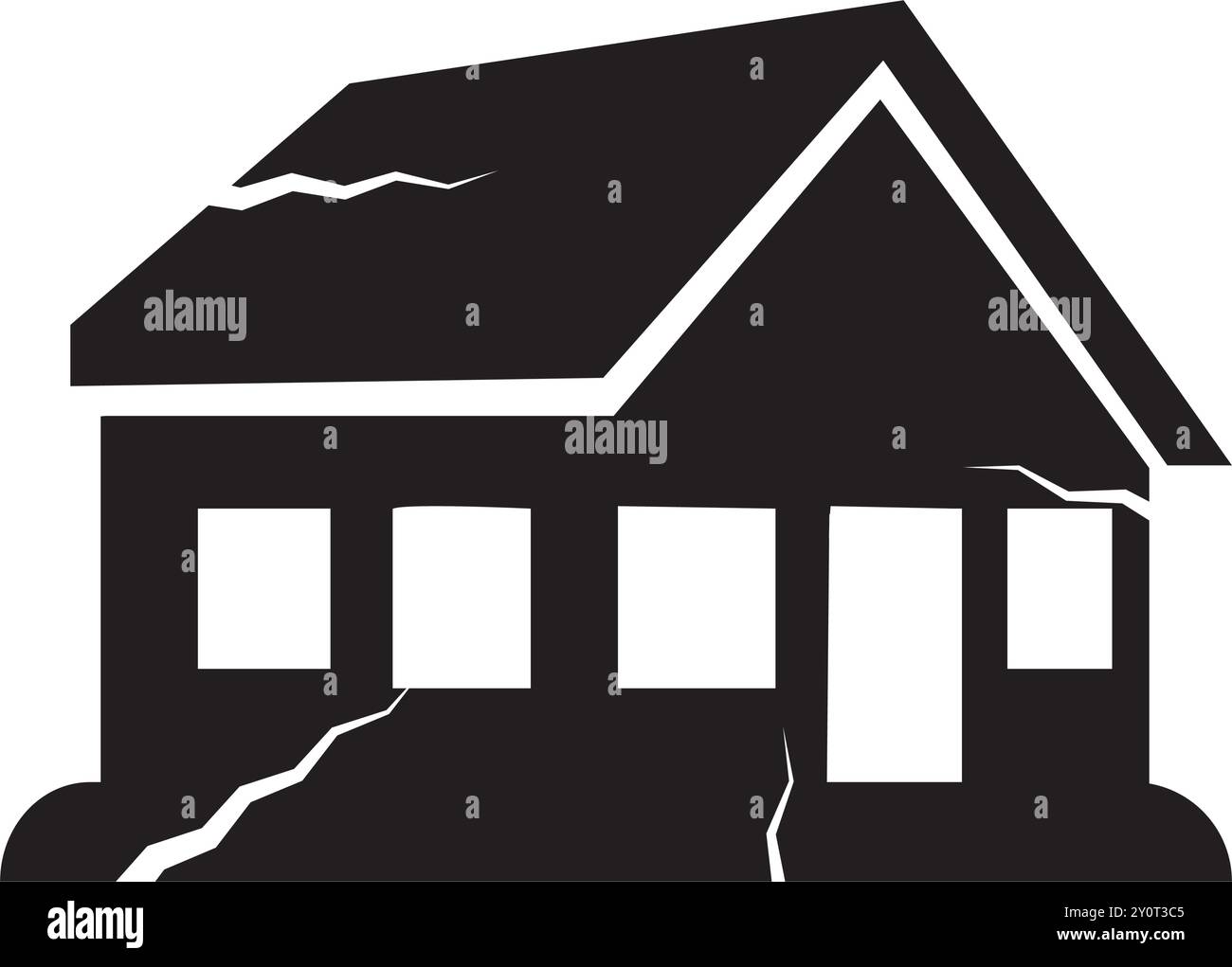 vector illustration of Earthquake logo icon design template Stock ...