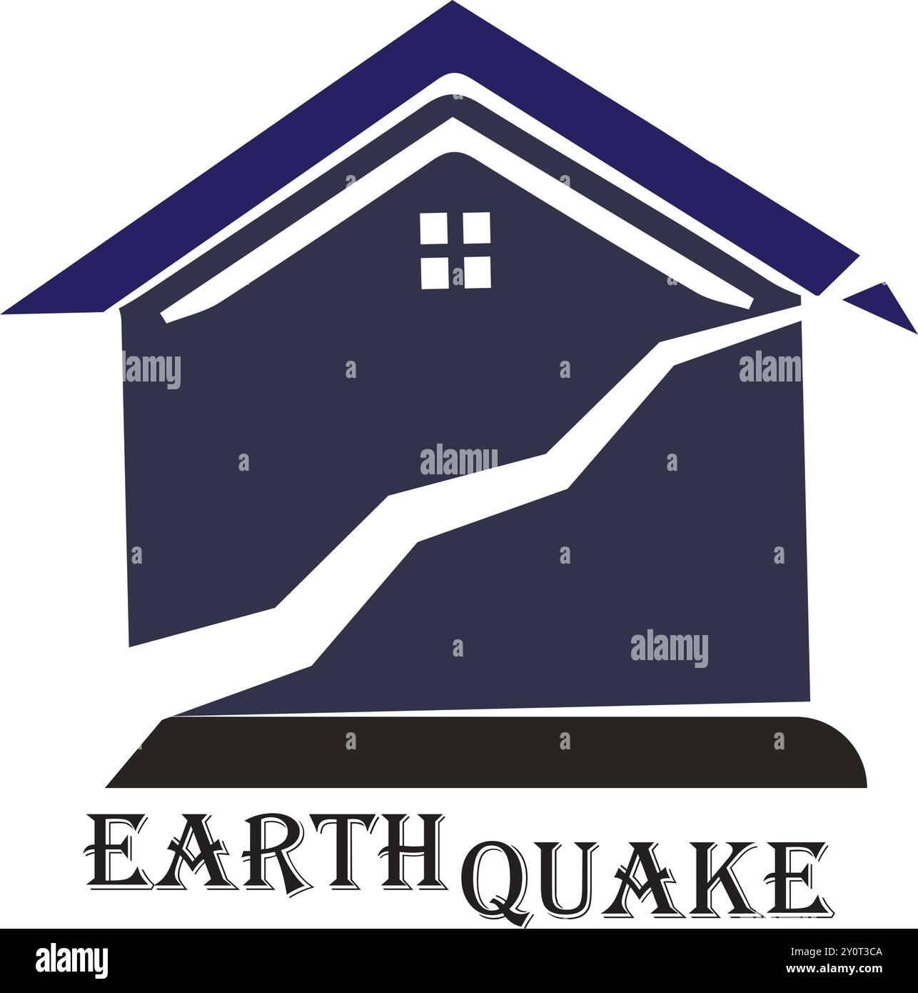 vector illustration of Earthquake logo icon design template Stock ...