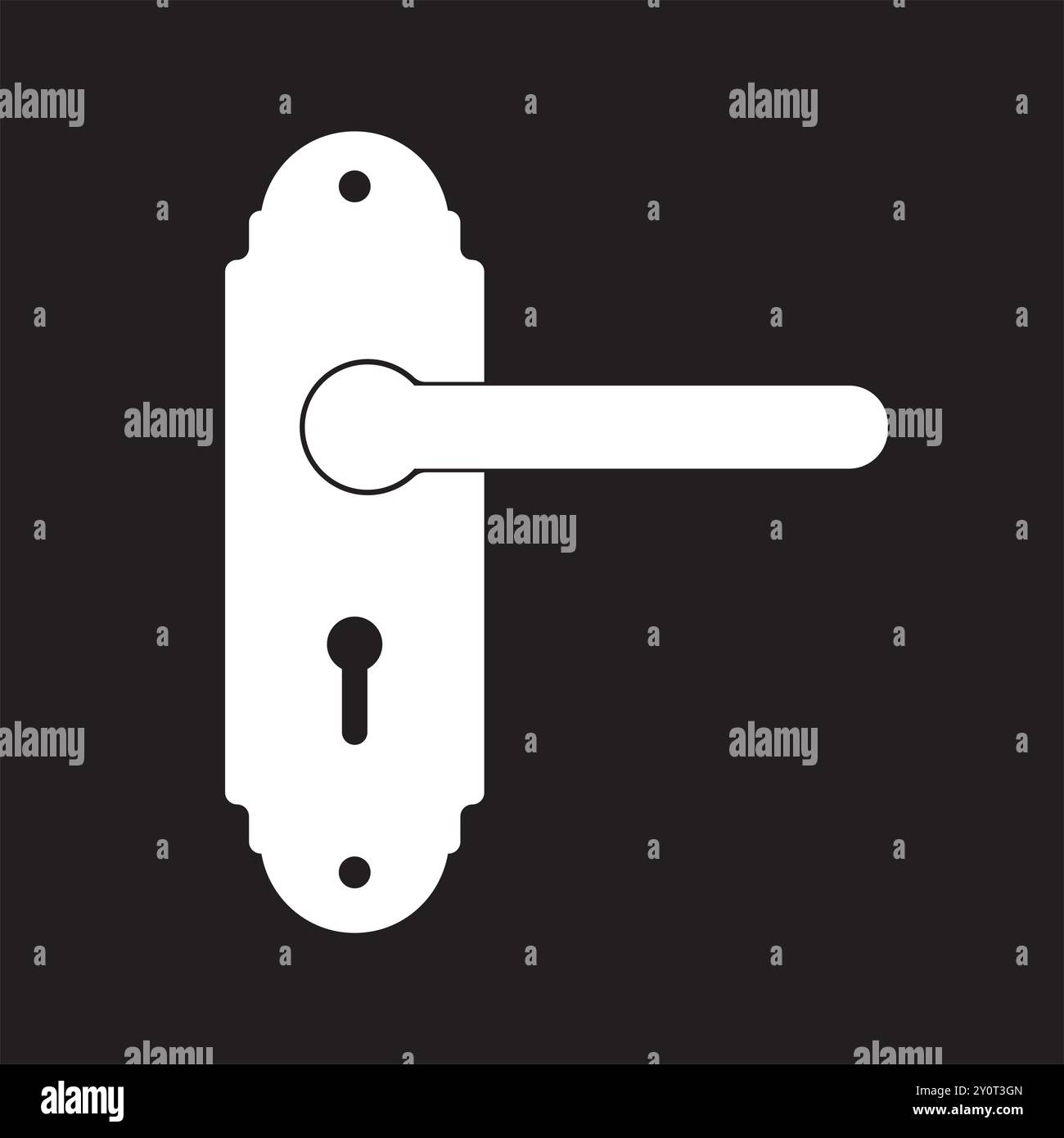 Door handle flat vector icon, illustration design template Stock Vector ...