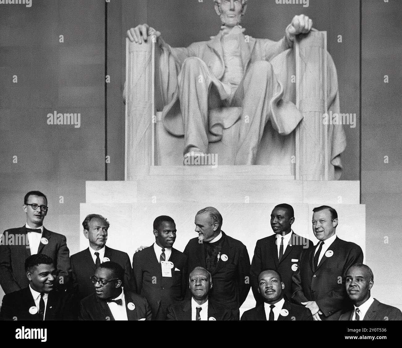 Civil rights leaders gathered beneath the statue of Abraham Lincoln at ...