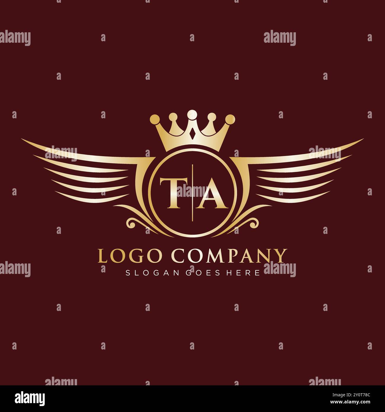 TA Letter Initial with Royal Wing Logo Stock Vector Image & Art - Alamy
