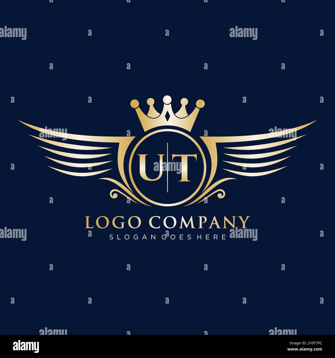 UT Letter Initial with Royal Wing Logo Stock Vector Image & Art - Alamy