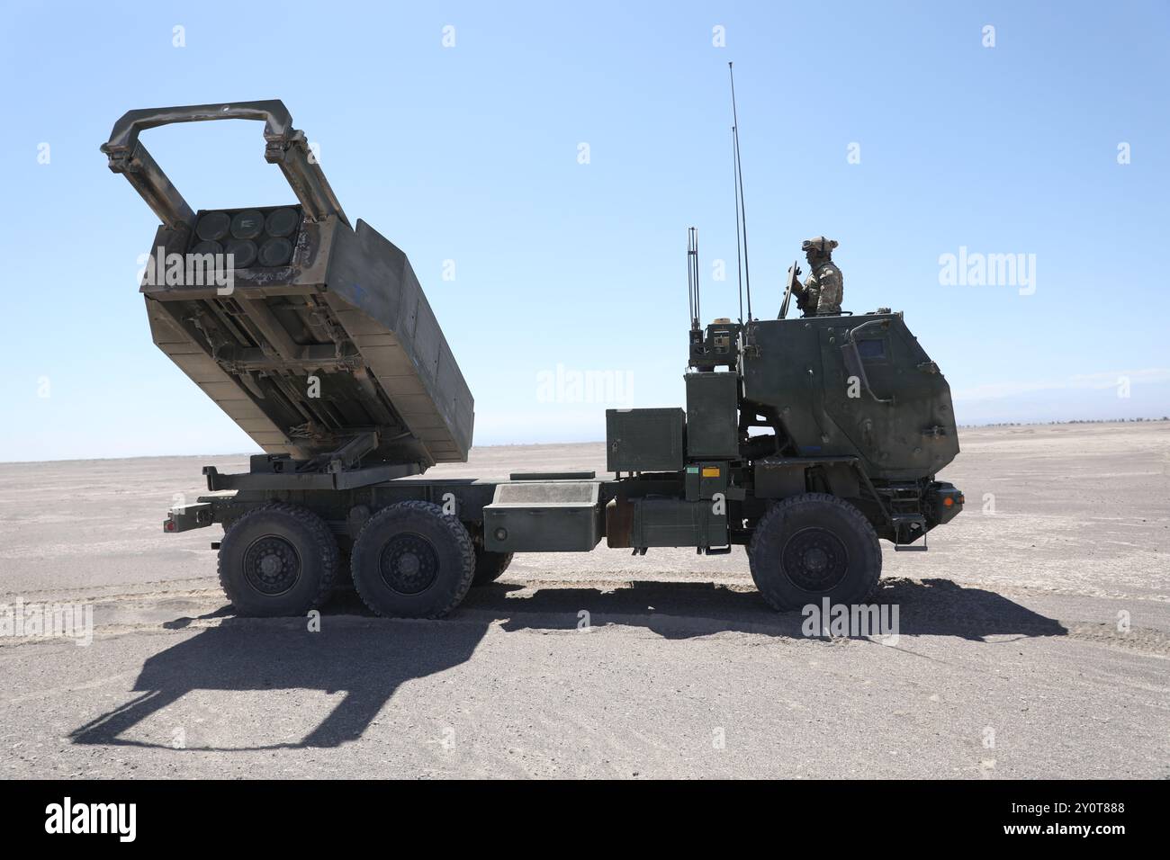U.S. Army M142 High Mobility Artillery Rocket System (HIMARS) assigned ...