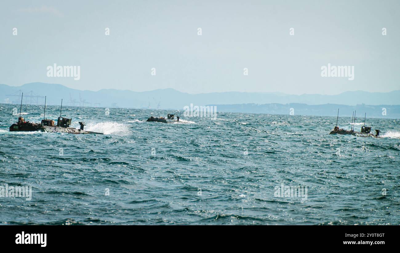 U.S. Marine Corps Amphibious Combat Vehicles attached to Alpha Company ...