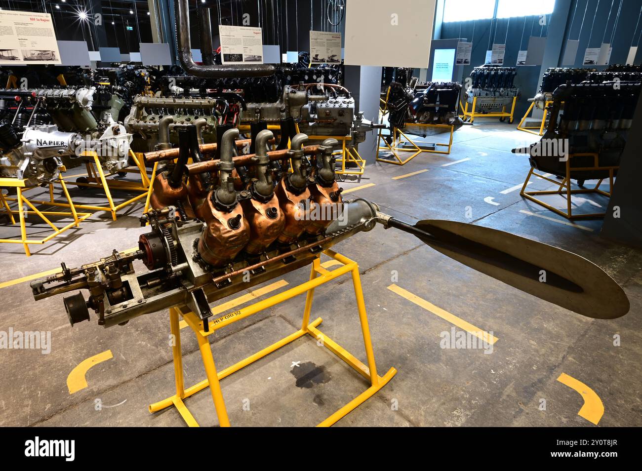 An early 20th century aircraft engine at krakow aviation museum Stock ...