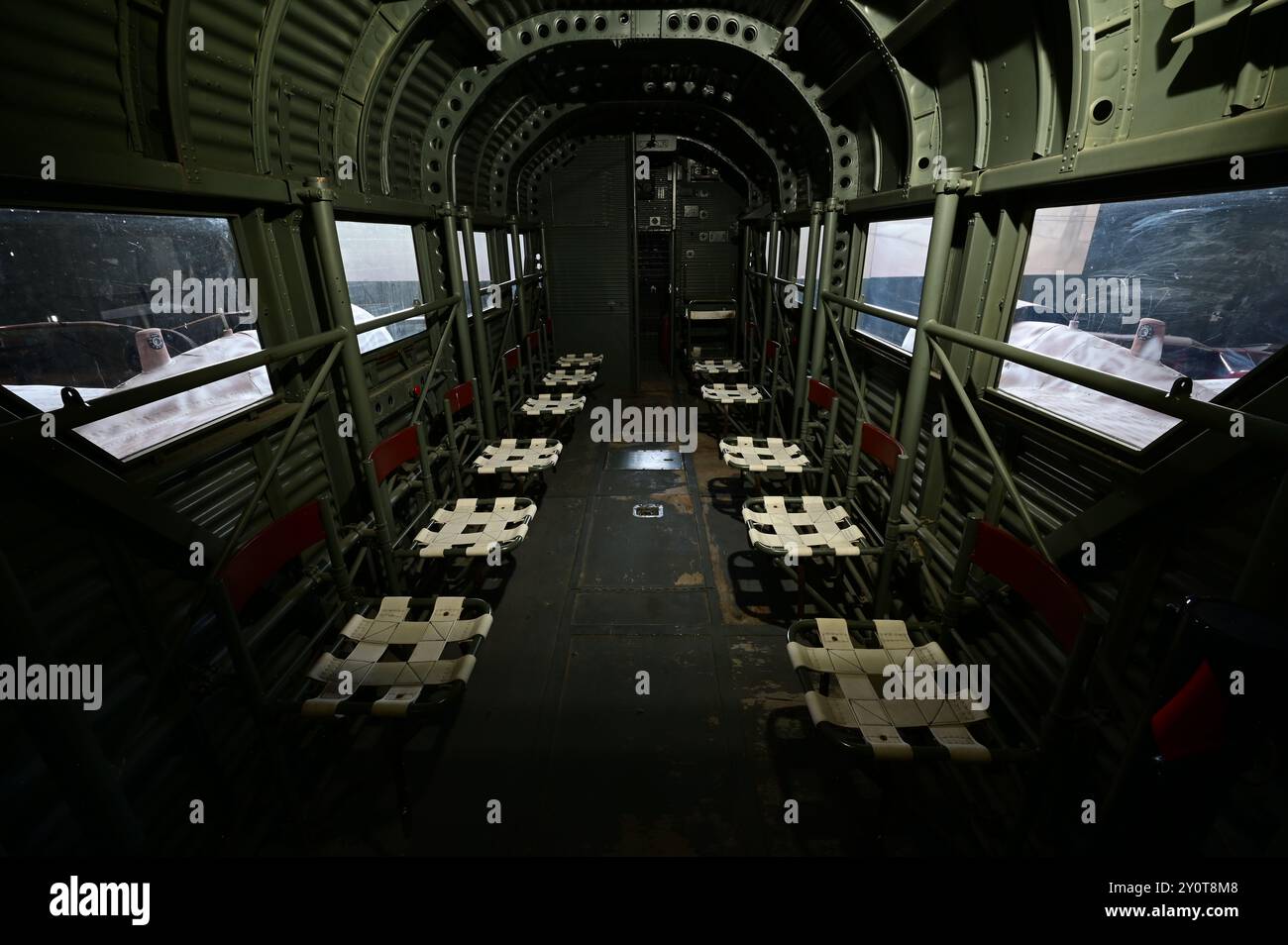 The interior of a Junkers J-52 Transport plane Stock Photo - Alamy
