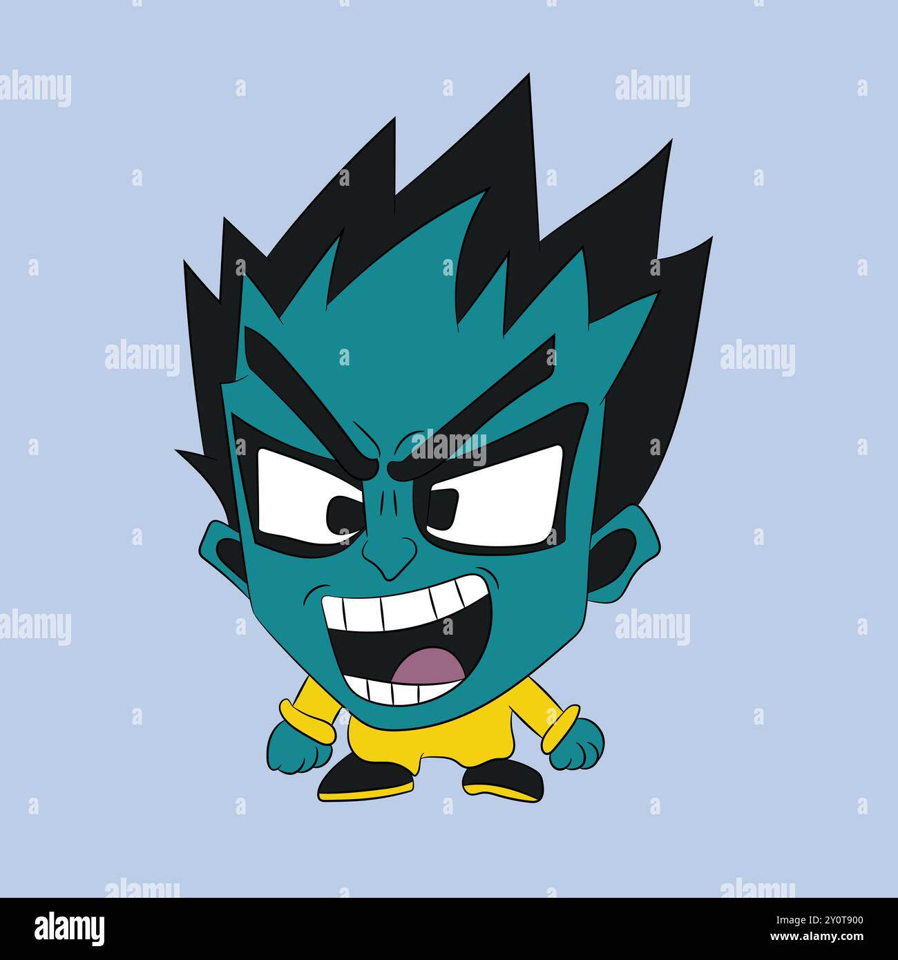 angry face emotion face character illustration cartoon Stock Vector ...