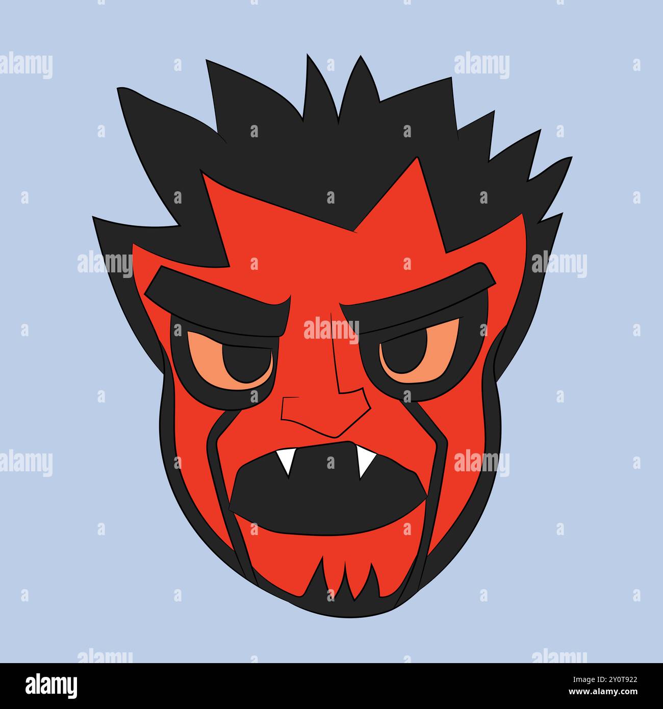 angry face emotion face character illustration cartoon Stock Vector ...