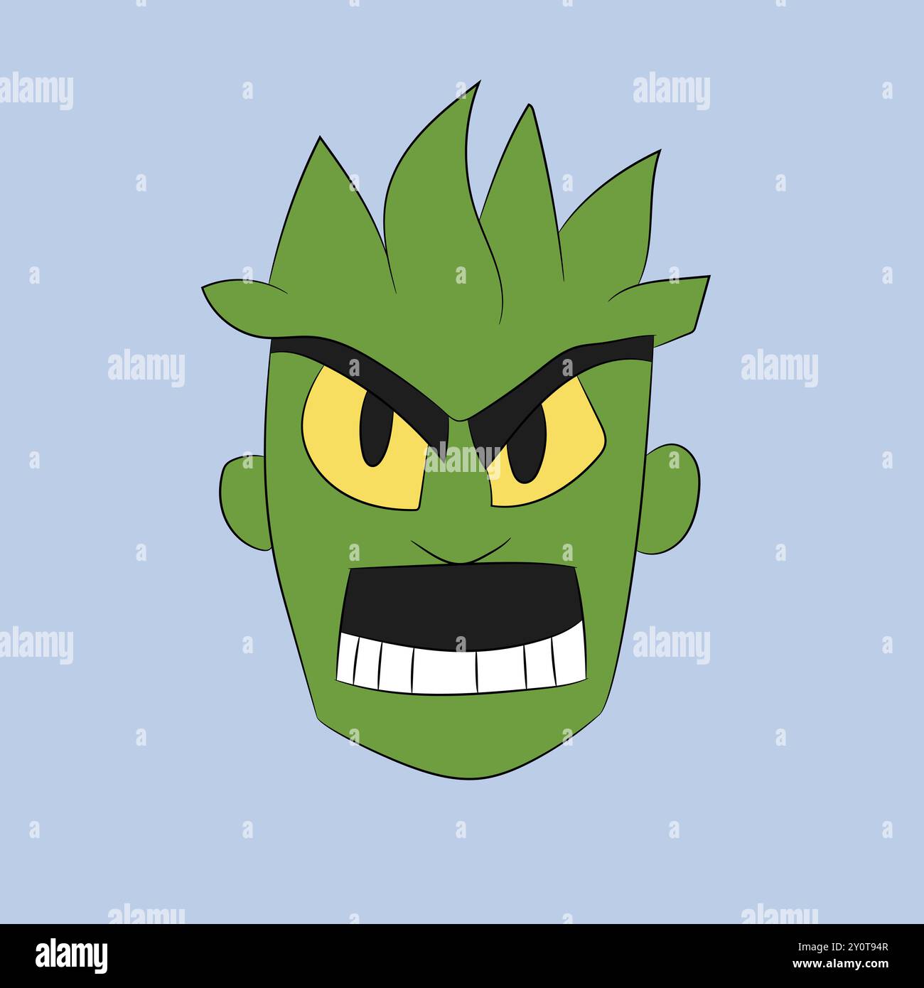 angry face emotion face character illustration cartoon Stock Vector ...