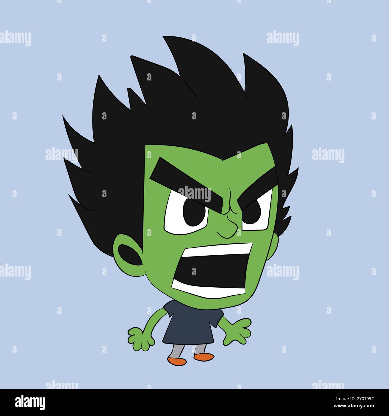 angry face emotion face character illustration cartoon Stock Vector ...