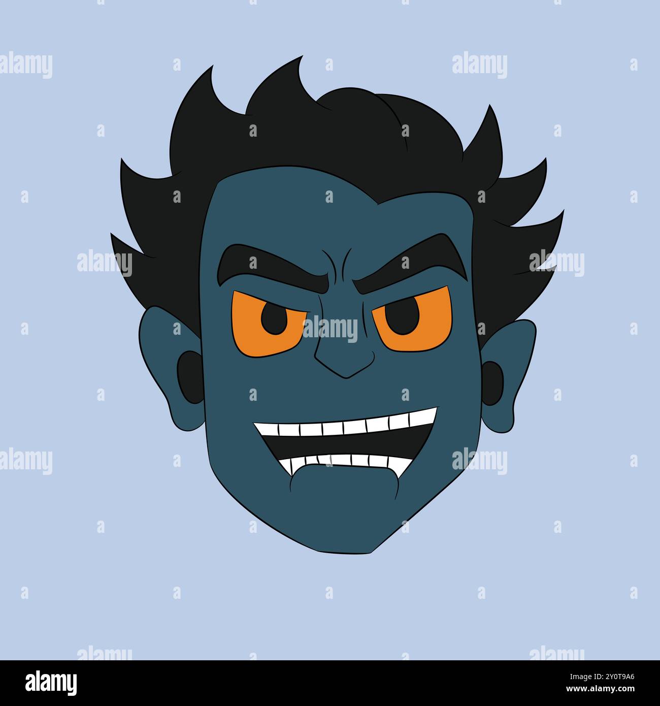 angry face emotion face character illustration cartoon Stock Vector ...