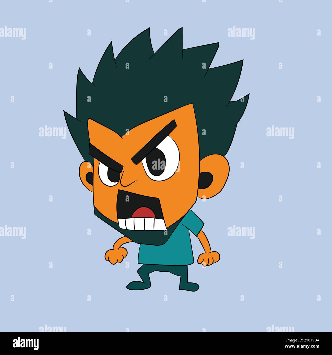angry face emotion face character illustration cartoon Stock Vector ...