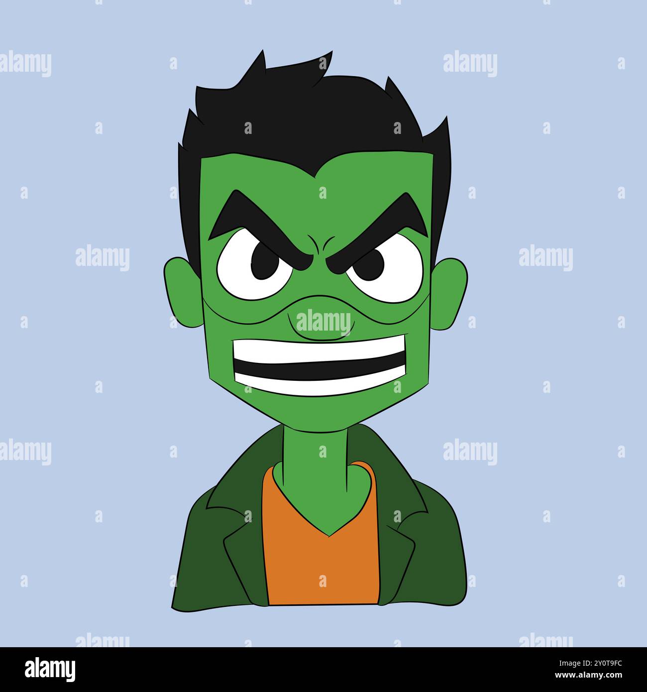 angry face emotion face character illustration cartoon Stock Vector ...