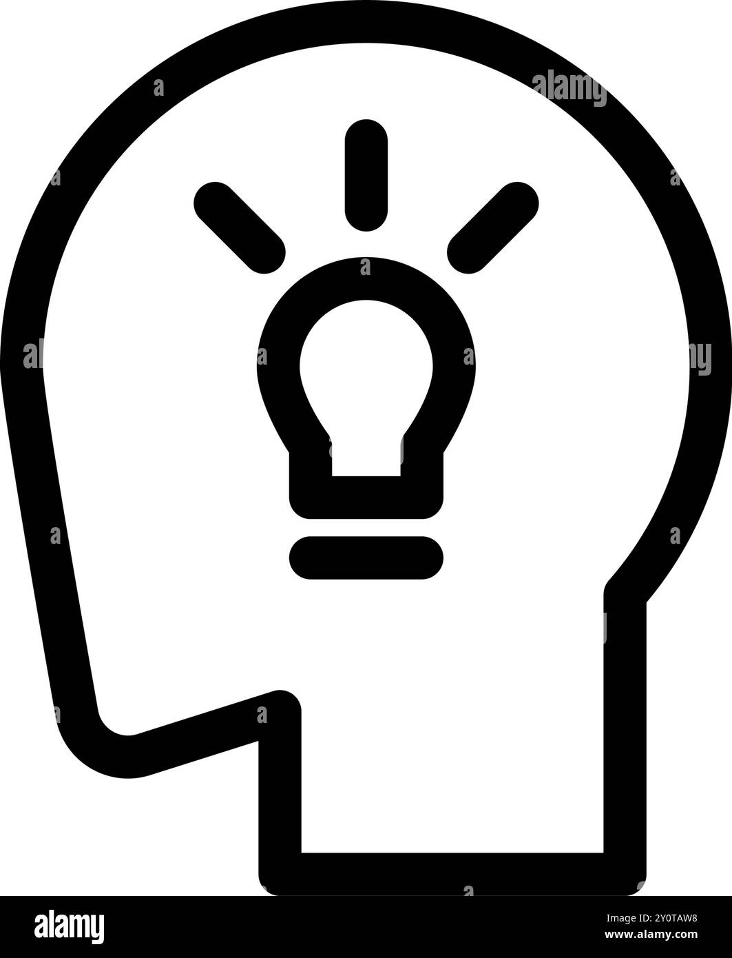 Icon thinking head, strategy symbol design Stock Vector Image & Art - Alamy