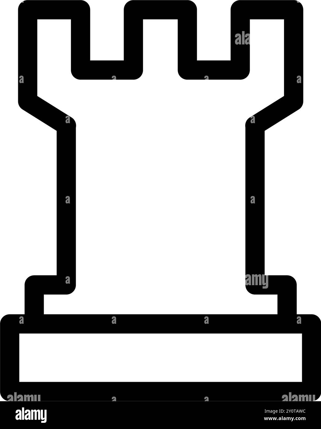 Icon Rook chess piece, strategy game symbol design Stock Vector Image ...