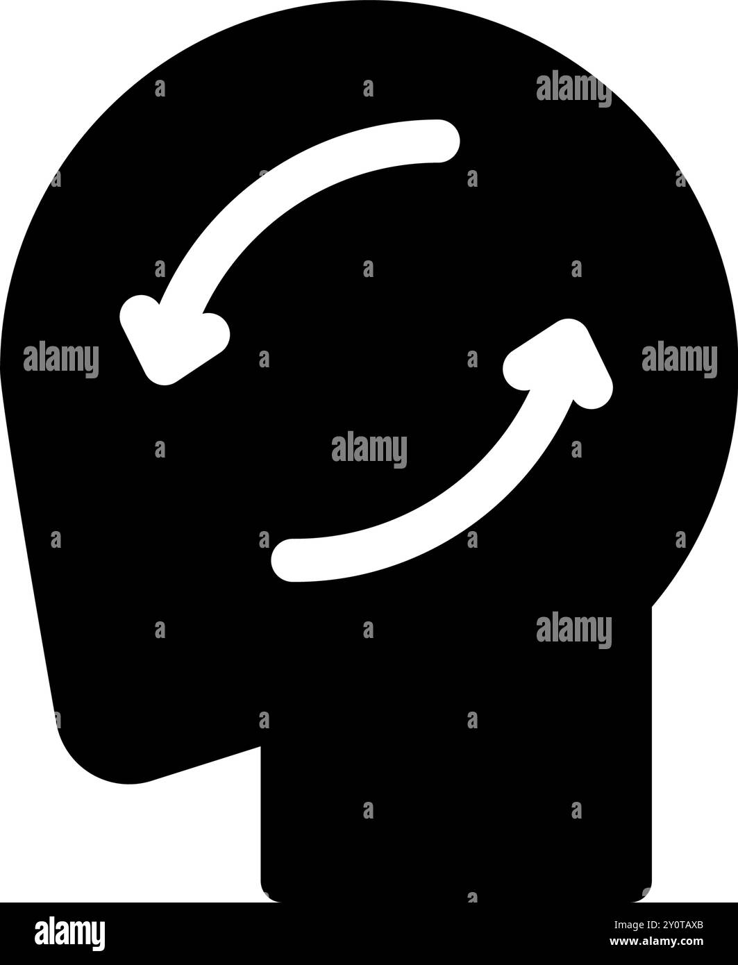 Icon thinking head, strategy symbol design Stock Vector Image & Art - Alamy