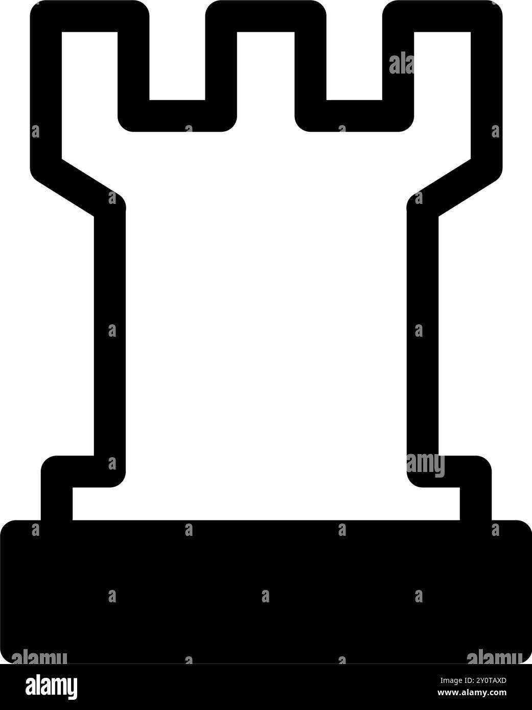 Icon Rook chess piece, strategy game symbol design Stock Vector Image ...