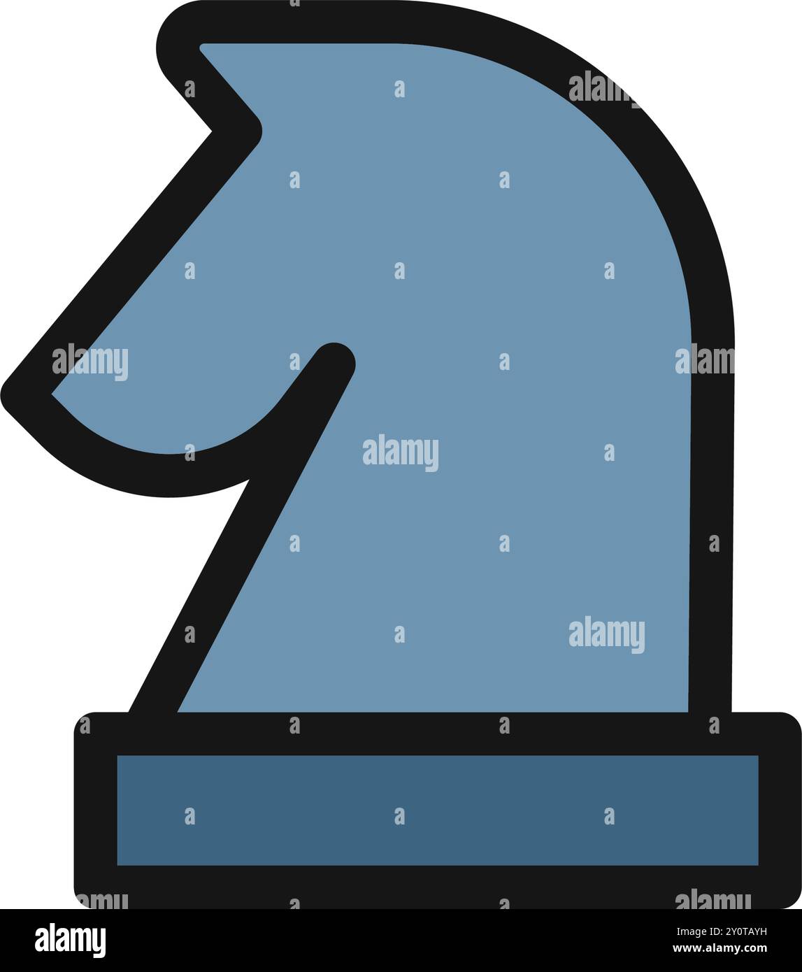 Icon Knight chess piece, strategy game symbol design Stock Vector Image ...