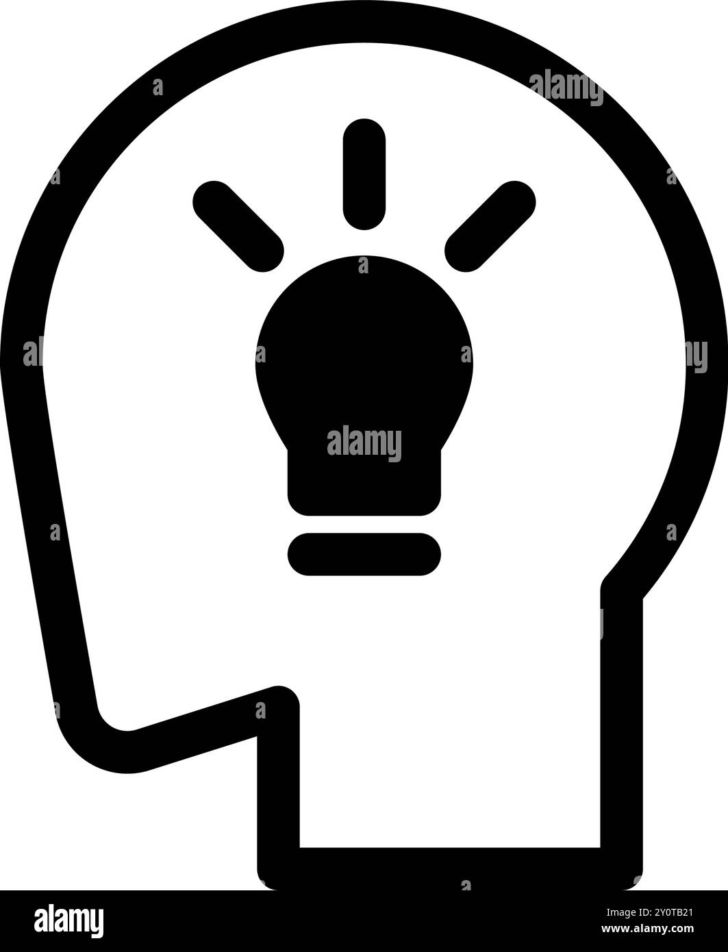 Icon thinking head, strategy symbol design Stock Vector Image & Art - Alamy