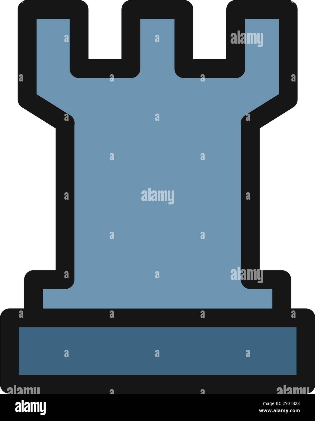 Icon Rook chess piece, strategy game symbol design Stock Vector Image ...