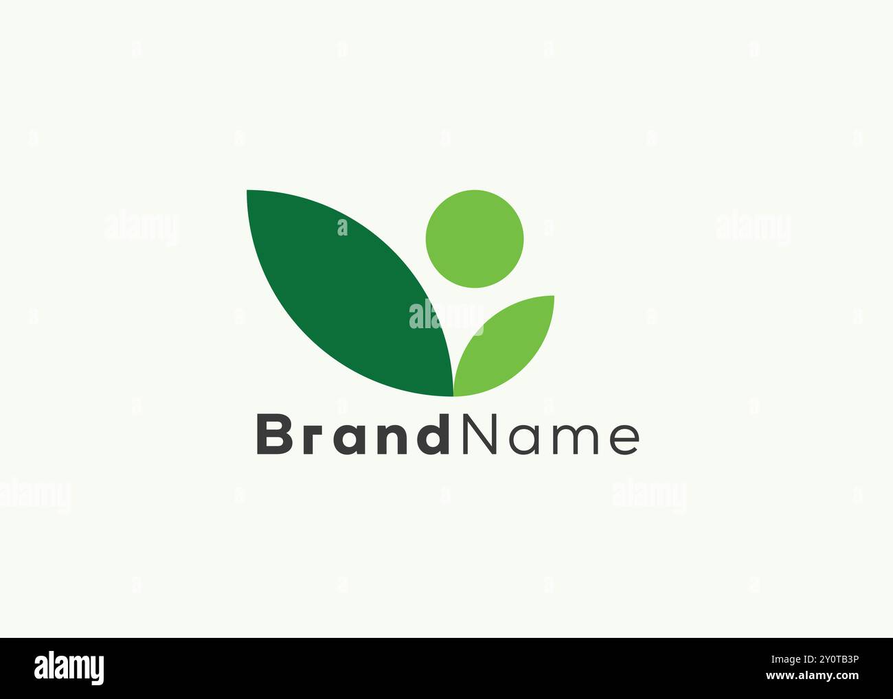 Minimalist eco man logo design template. Modern style leaf man logo ...