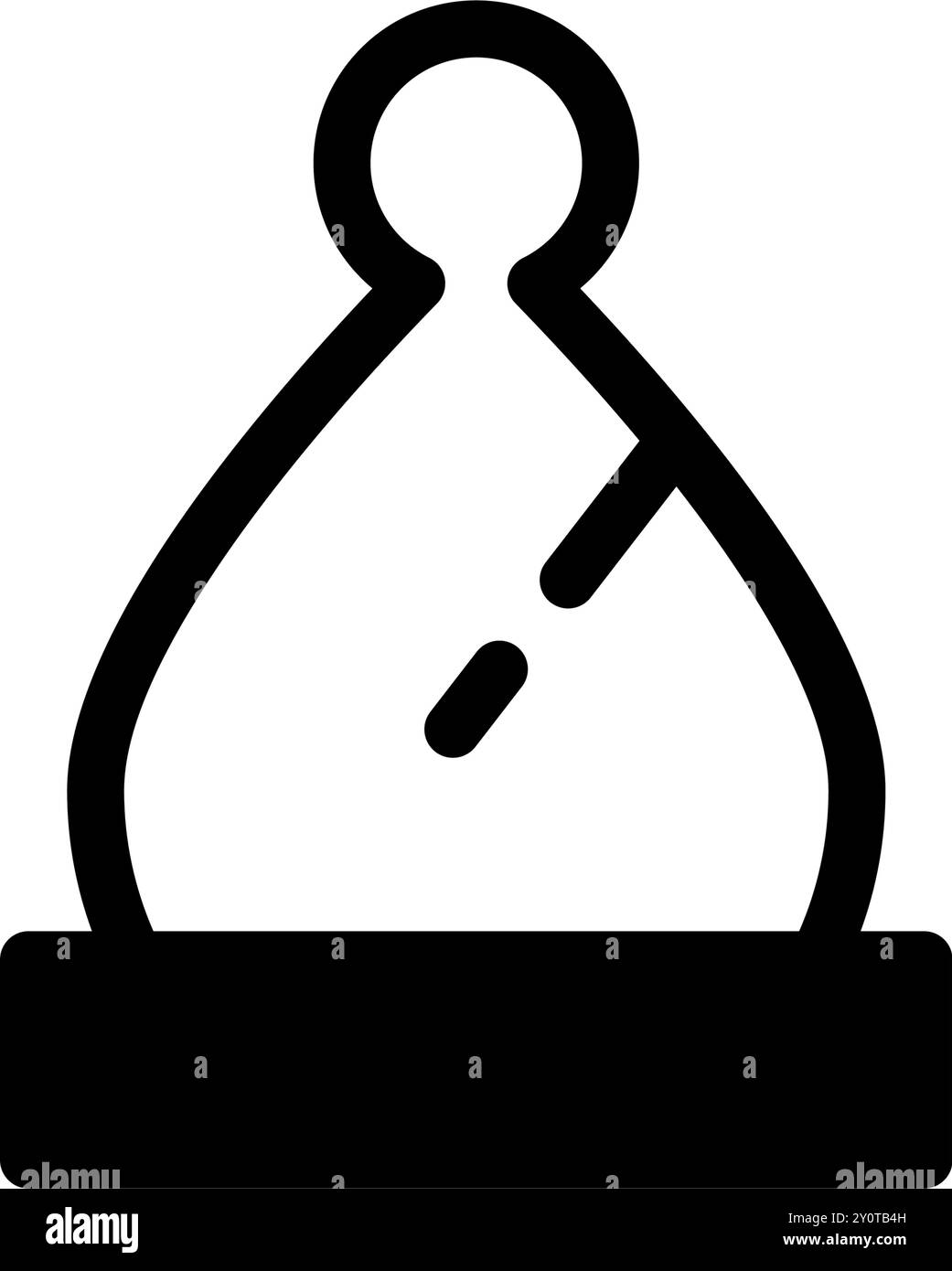 Icon Bishop chess piece, strategy game symbol design Stock Vector Image ...