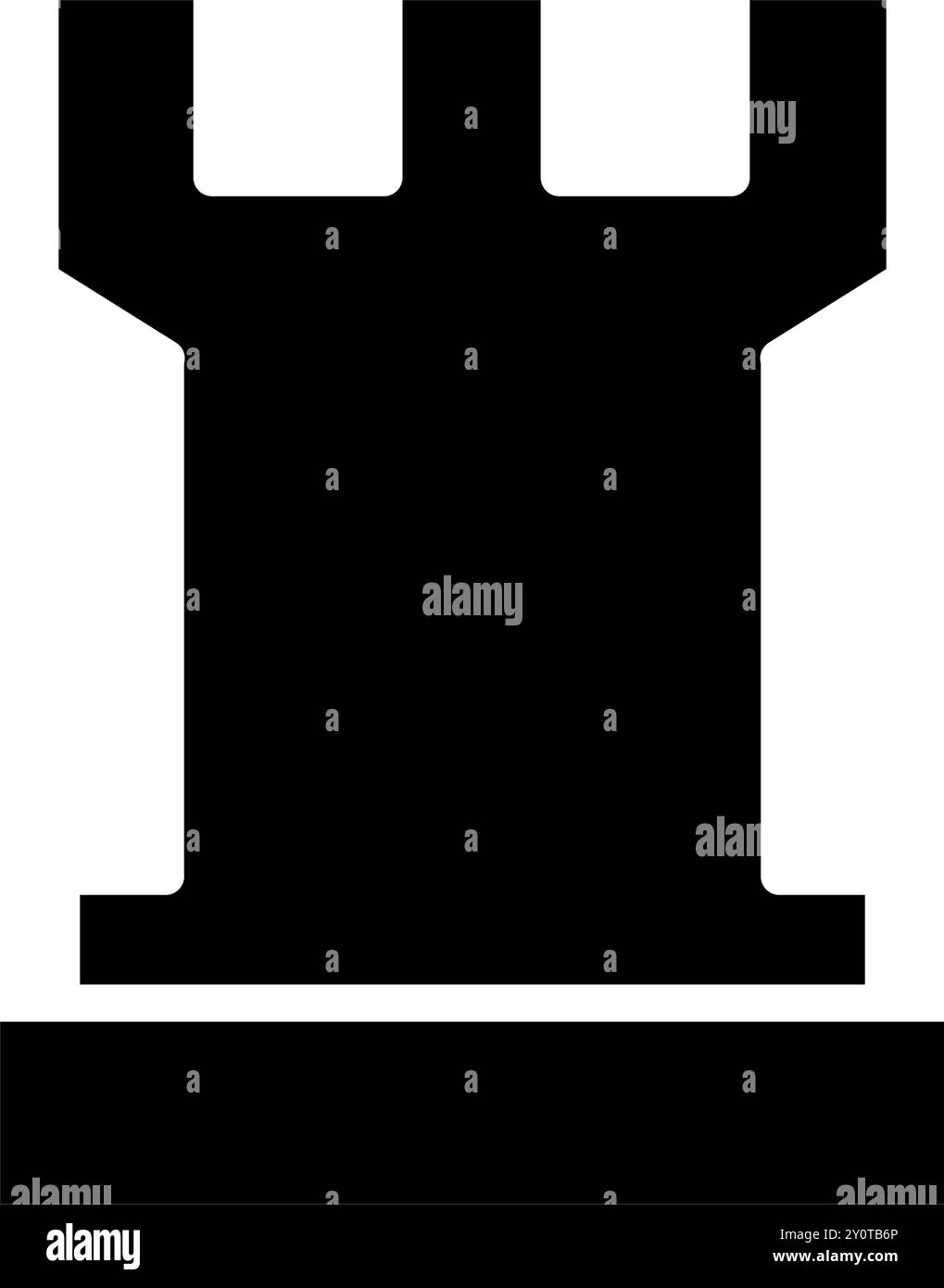 Icon Rook chess piece, strategy game symbol design Stock Vector Image ...