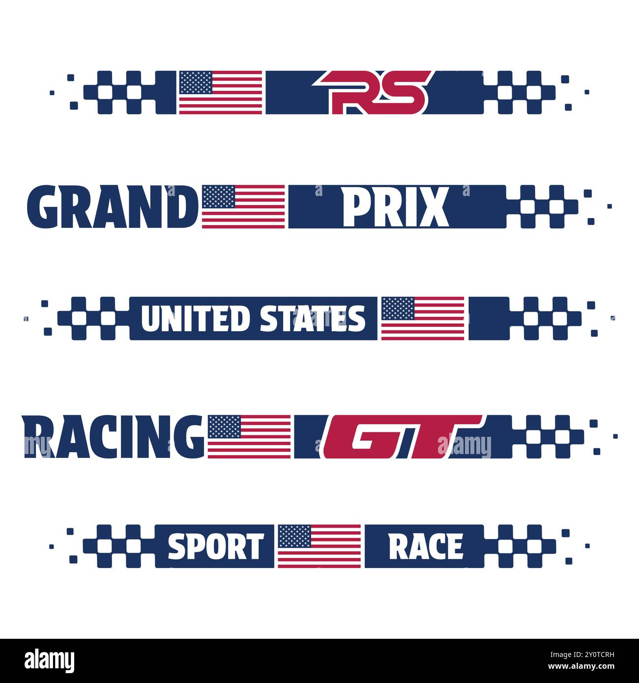 Racing labels USA Stock Vector Image & Art - Alamy