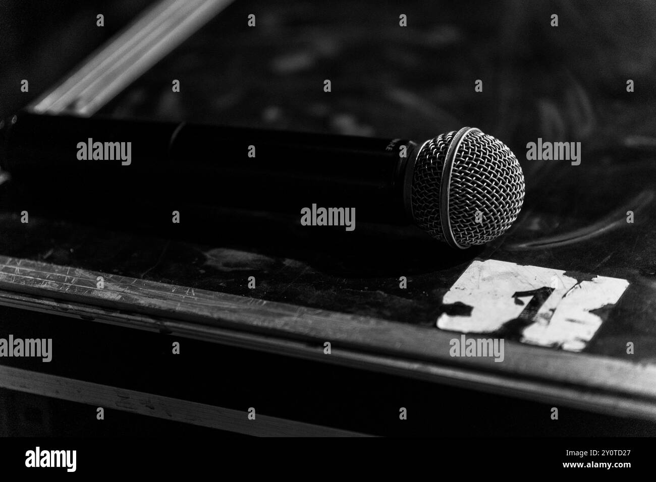 Ready to Perform: Left Microphone with Number 1 on Stage – Show Your ...