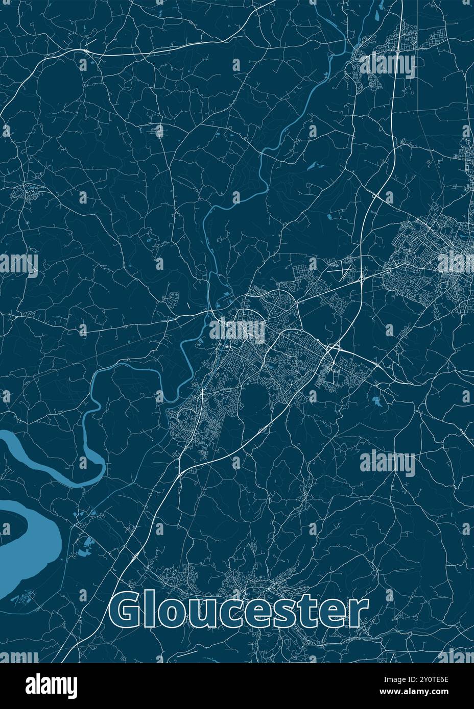 Gloucester vector outline map hi-res stock photography and images - Alamy