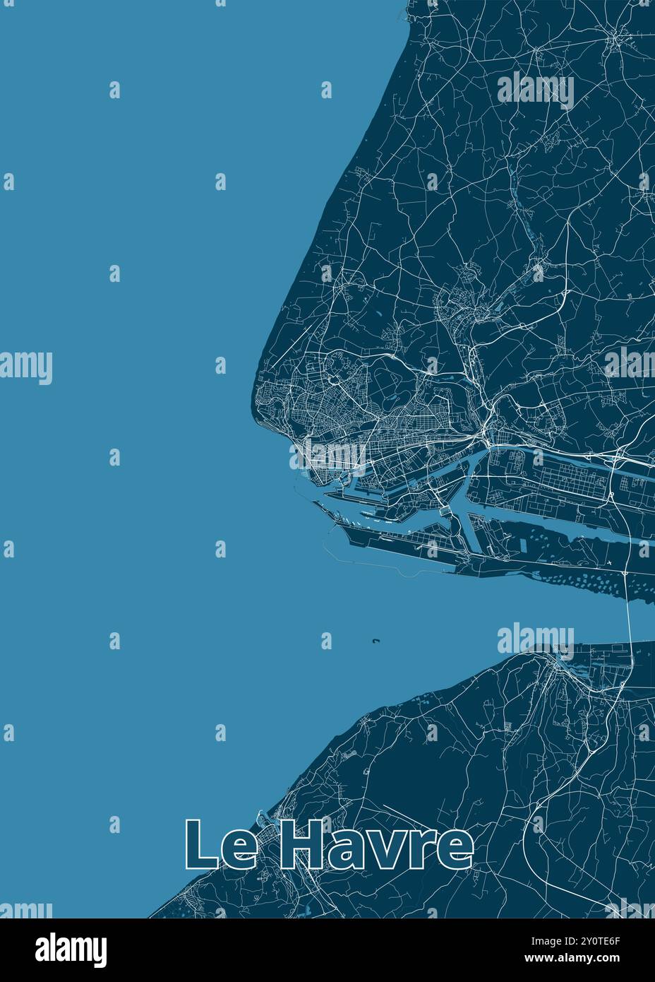 Map of le havre Stock Vector Images - Alamy