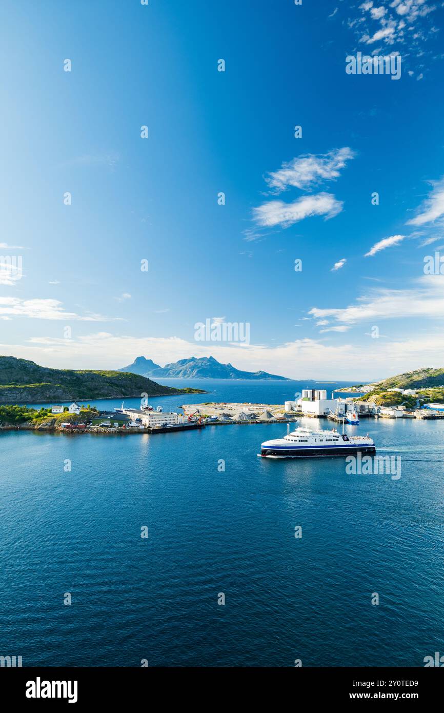 Bodo, Norway - 08.01.2024: Bodo, Norway, landscape with sea and ...