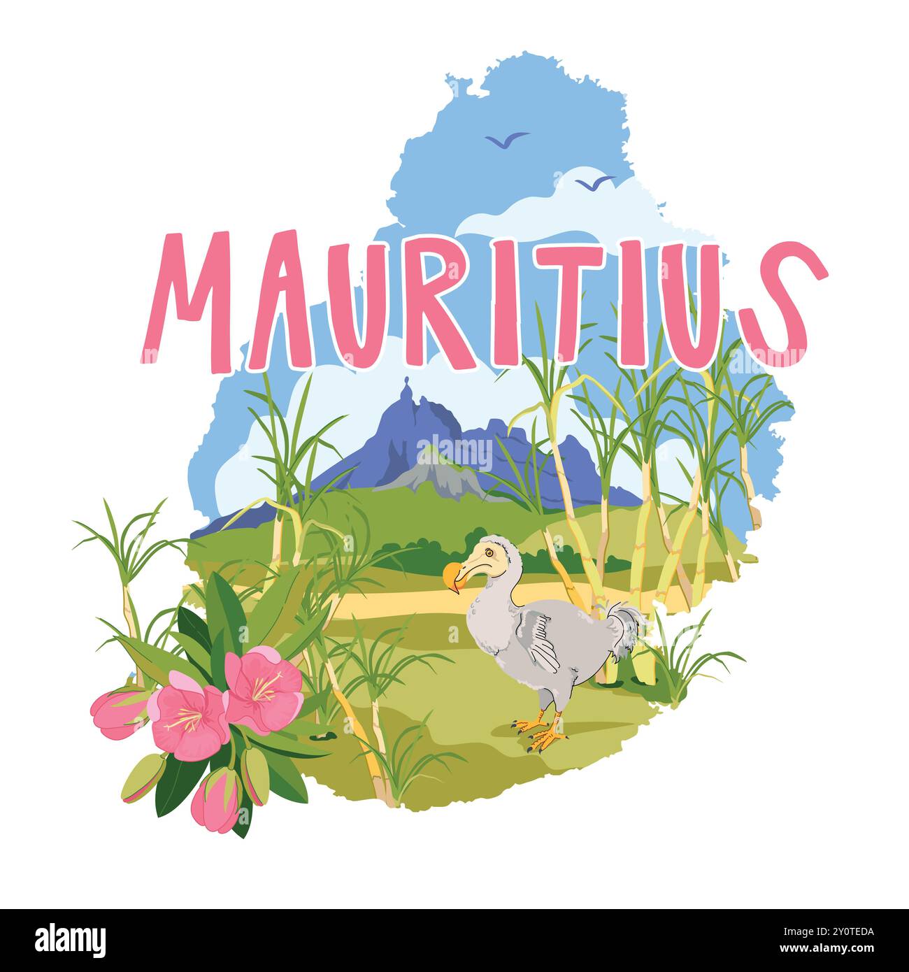 Map of mauritius dodo hi-res stock photography and images - Alamy