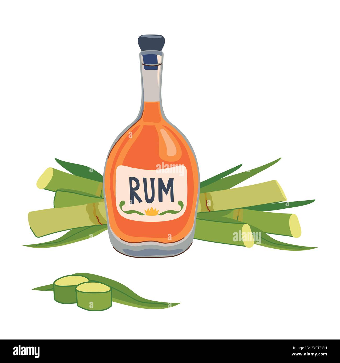 Rum bottle glass sugar Cut Out Stock Images & Pictures - Alamy